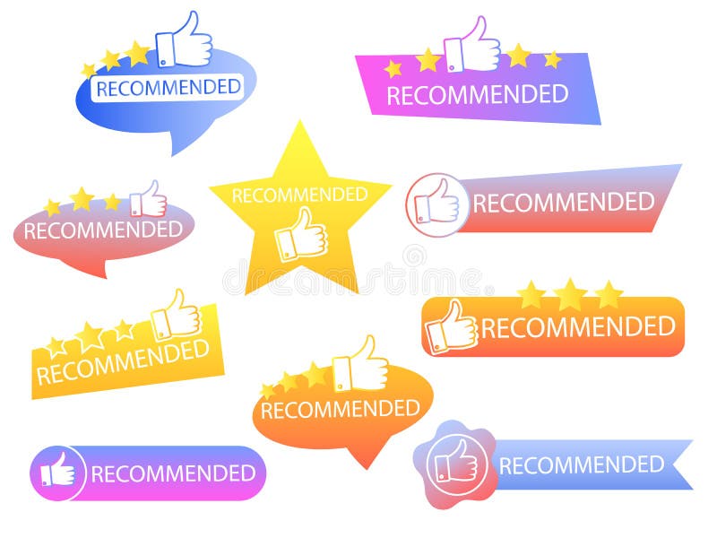 Recommend Badges Creative Vector Stock Vector - Illustration of quality ...