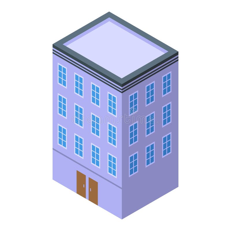 Colorful Vector Illustration of an Isometric Office Building with a ... Colorful Vector Illustration of an Isometric Office Building with a ...