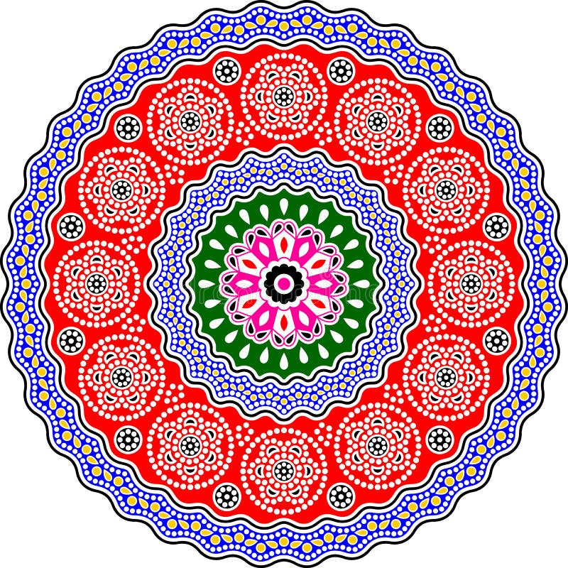 Indian Chunri Mosaic Seamless Border with Hearts Stock Vector ...