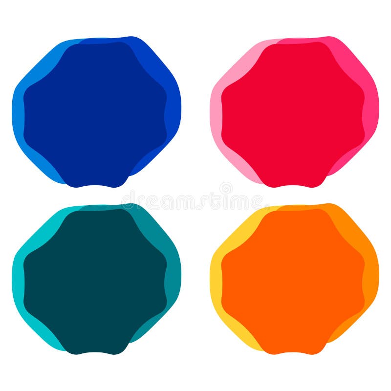 Colorful Vector Labels and Stickers Form a Vibrant Set of Design ...