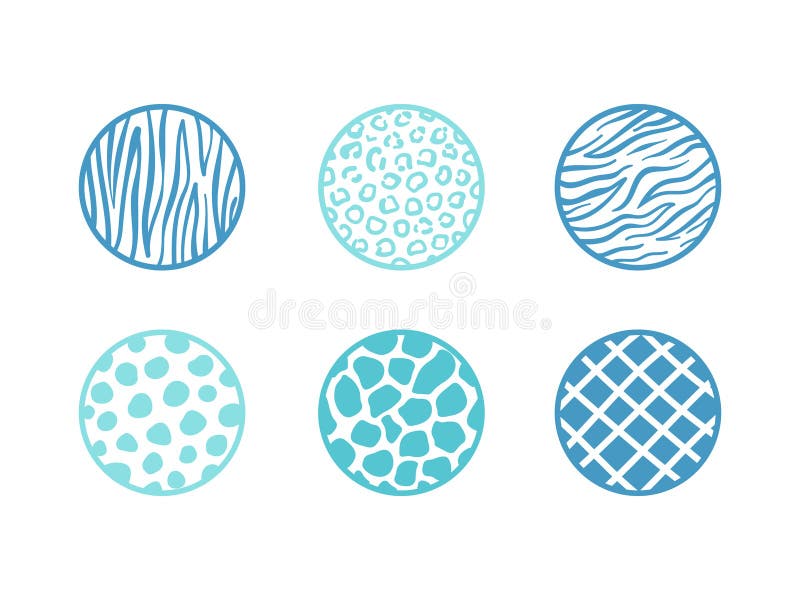 Colorful Vector Animals Pattern Illustrations in Circle Shapes Stock ...