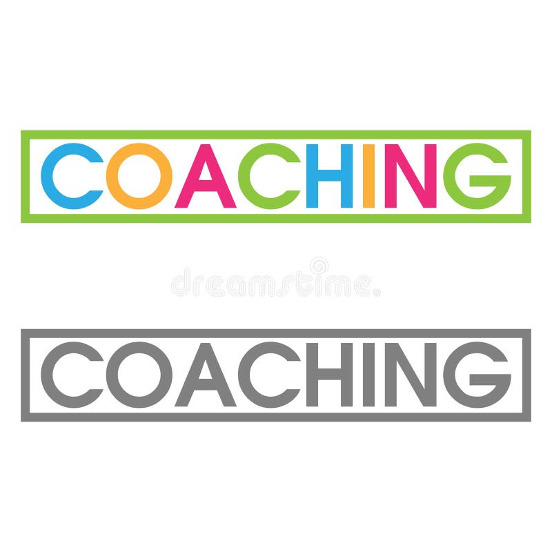 Colorful Vector Letters Icon. Word Coaching Vector Stock Vector ...