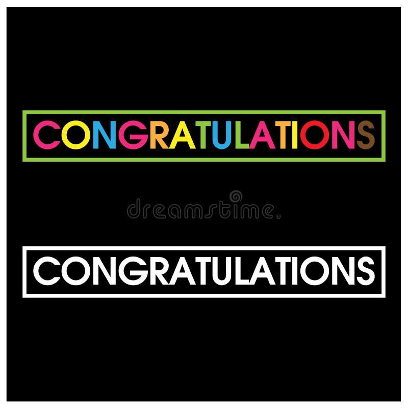 Colorful Vector Letters Icon. Word Congratulations Vector Stock Vector ...