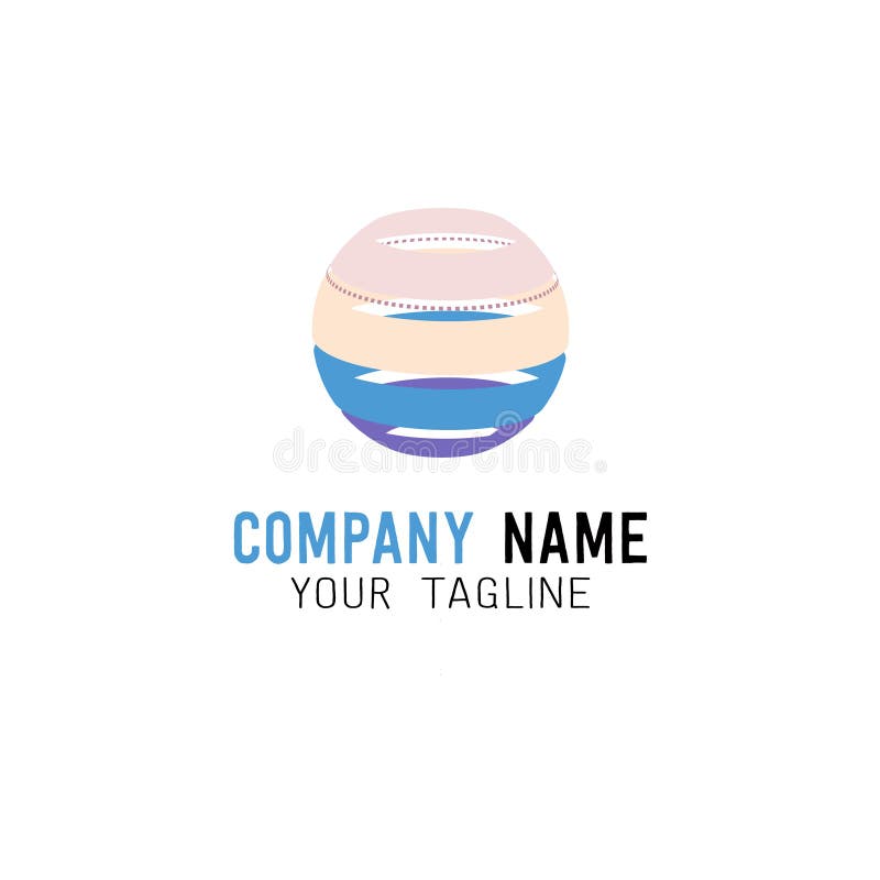 Colorful Vector Logotype with Strips for Any Purpose. Stock Vector ...