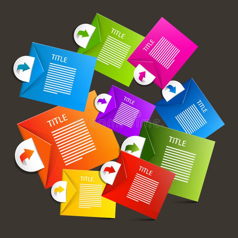 Colorful Vector Paper Sheets - Labels Stock Vector - Illustration of ...