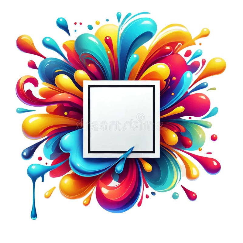 Colorful Vector Pattern with Graffiti Style Paint Dynamic Splashes ...