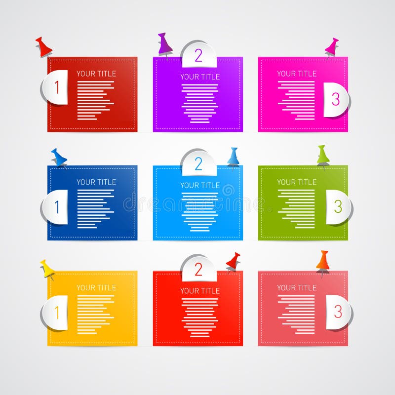 Vector Progress Steps for Tutorial, Infographics Stock Vector ...