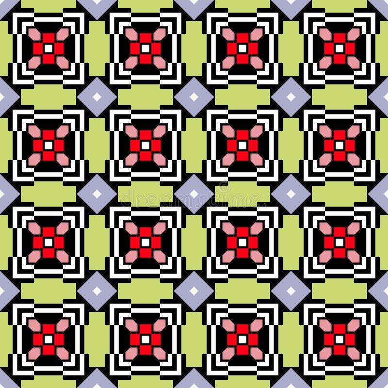 Colorful Vector Ripped Tiles Pattern Background Design Stock Vector ...