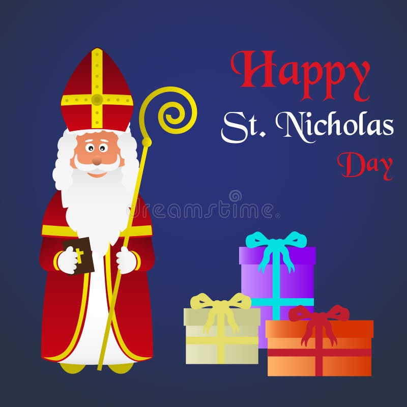 Colorful Vector Saint Nicholas Character Holiday Eps10 Stock Vector ...