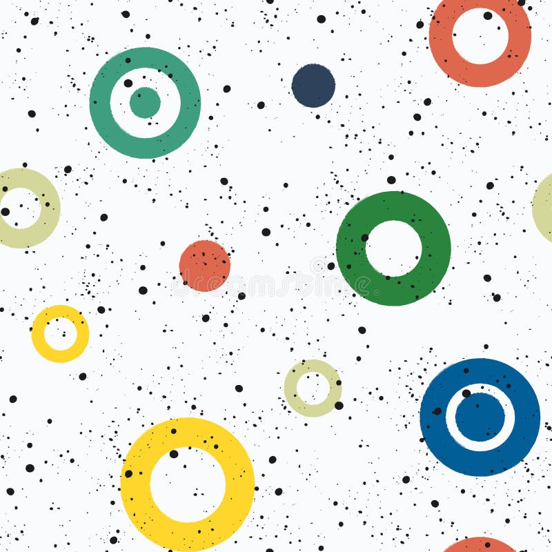 Colorful Vector Seamless Pattern with Circles of Different Size and ...