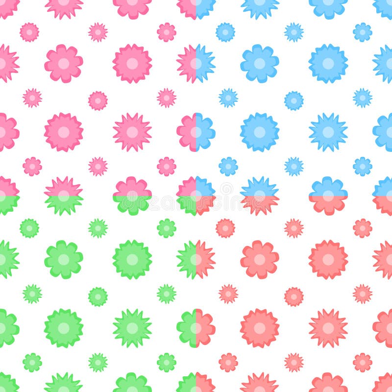 Colorful Vector Seamless Pattern with Flowers (tiling) Stock Vector ...