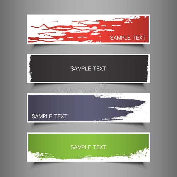 Colorful Vector Set of Three Header Designs Stock Vector - Illustration ...