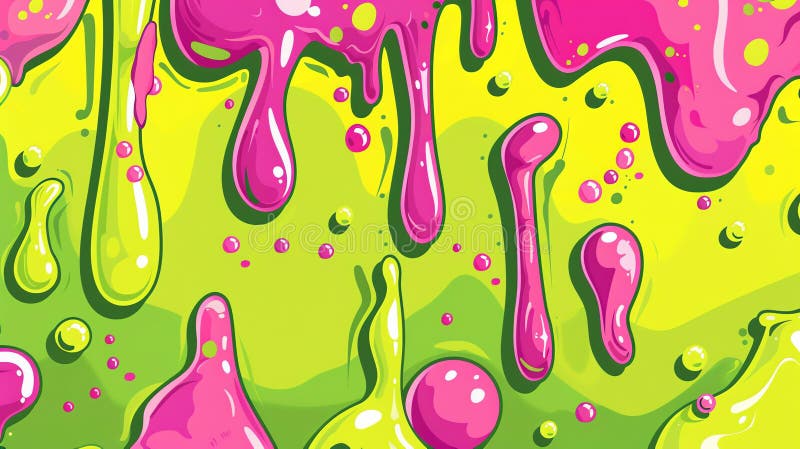 Colorful Vector Slime Water Drop Pattern for Light Green Background ...