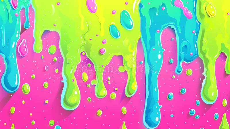 Colorful Vector Slime Water Drop Pattern for Light Green Background ...