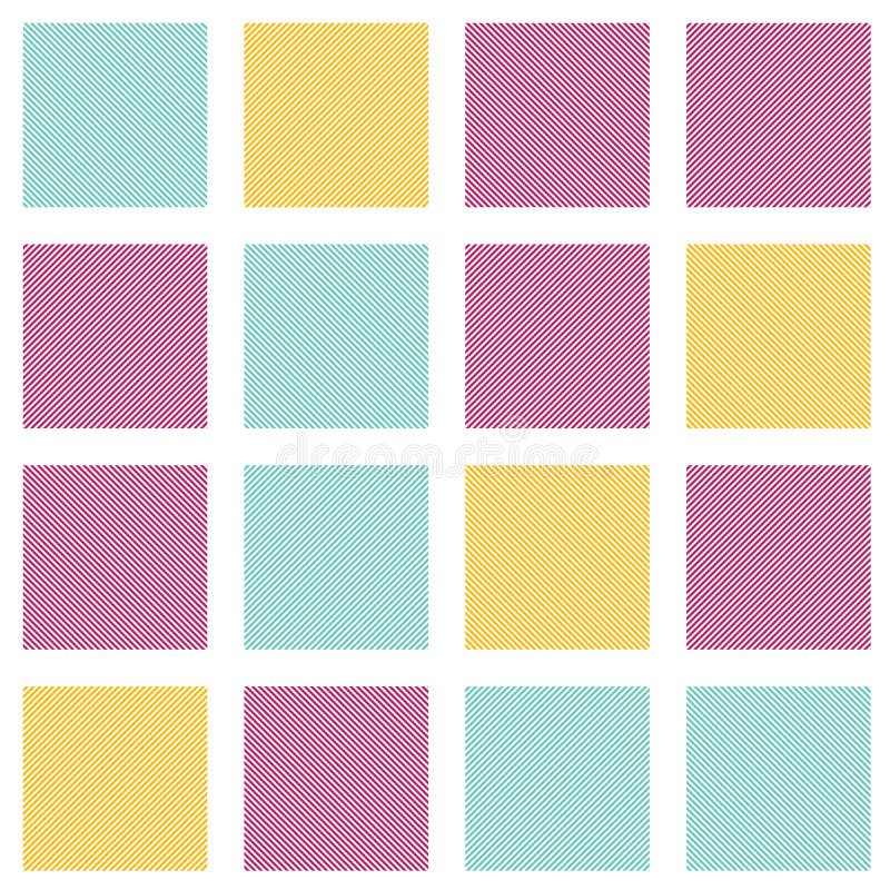Colorful Vector Square Grid Pattern. Seamless Texture Stock Vector ...