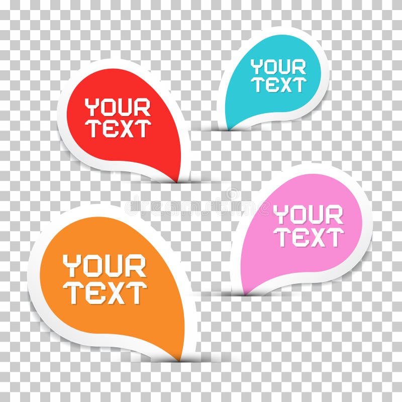 Colorful Vector Stickers Set Stock Vector - Illustration of colorful ...