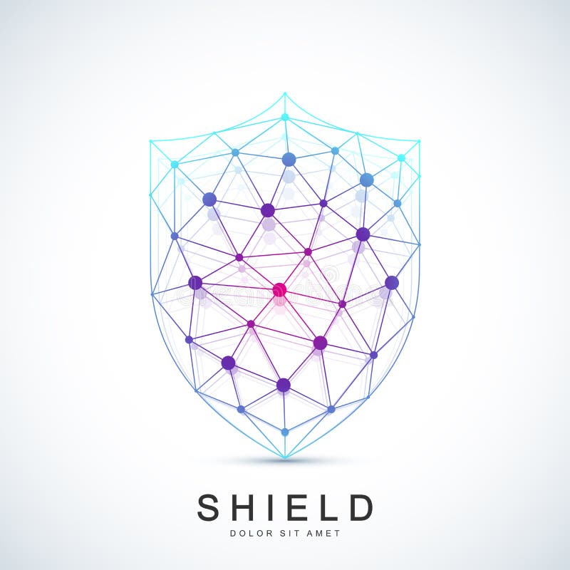 Colorful Vector Template Shield Icon. Protection Logo Icon Stock Vector ...