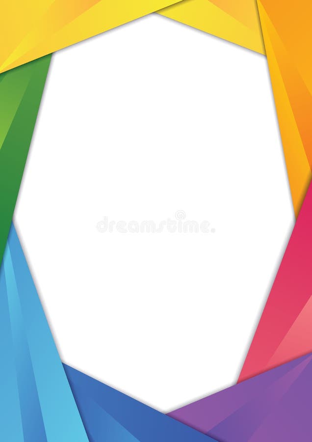 Colorful Triangle Frame Border Stock Vector - Illustration of ...