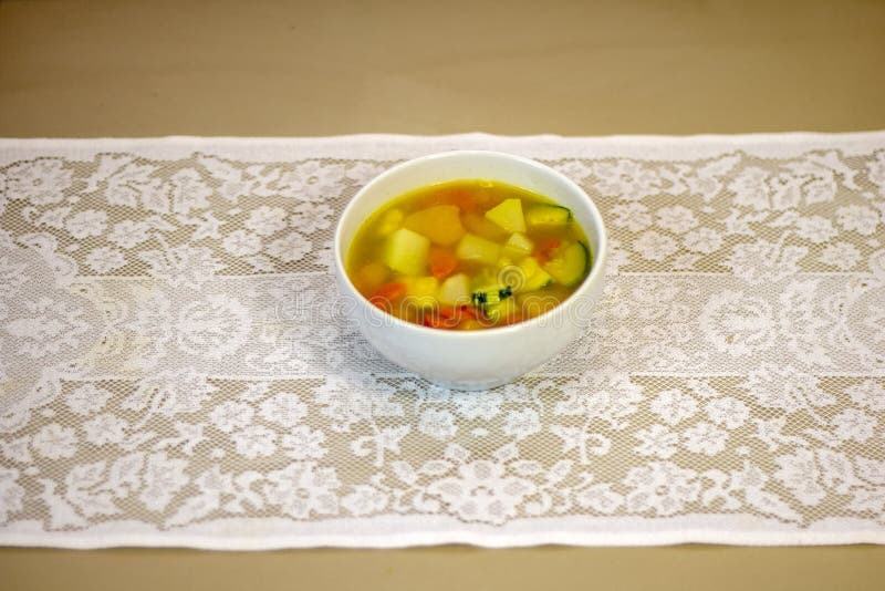 Colorful Vegetable Soup with Chicken Stock Photo - Image of lunch, diet ...