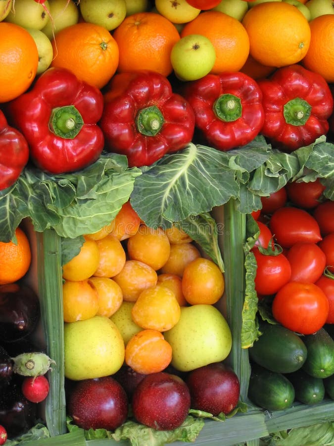 Colorful Vegetables and Fruits Stock Image - Image of fruit, organic ...
