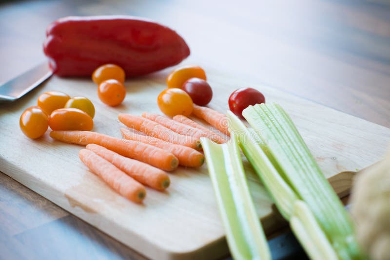 Colorful Vegetables in Modern Kitchen Interior Stock Image - Image of ...