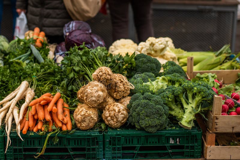 Colorful Vegetables on an Open Market Stock Photo - Image of detail ...