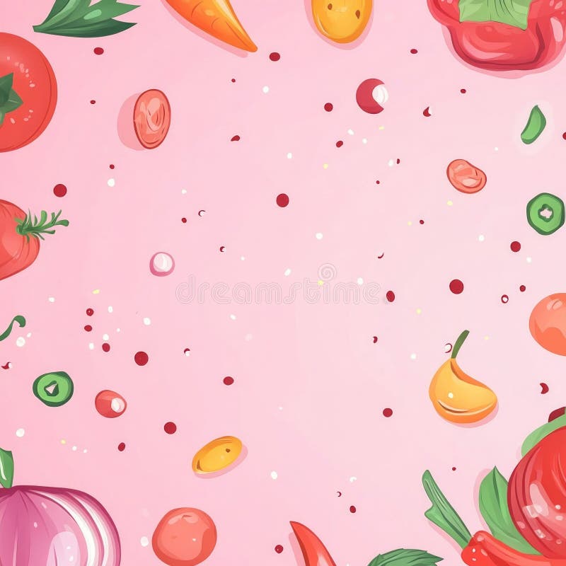 Colorful Vegetables on Pink Background for Fresh and Vibrant Design ...
