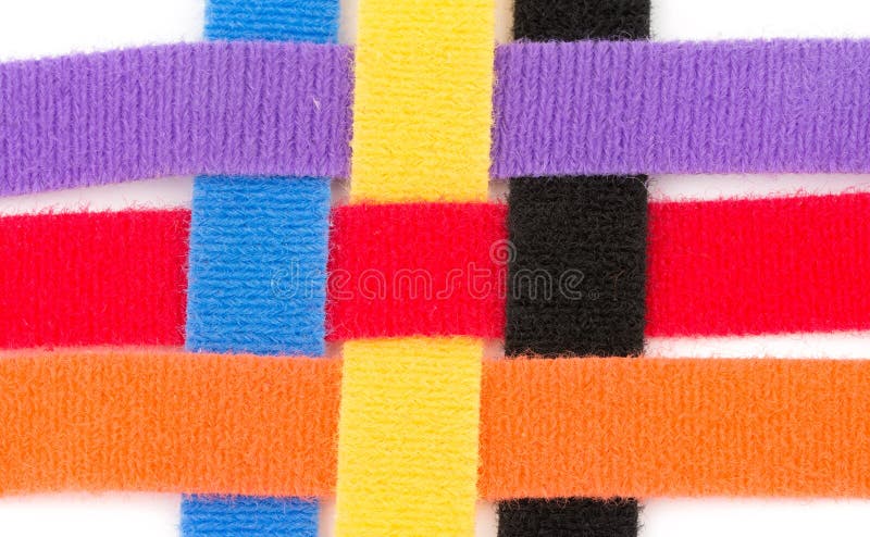 Colorful Velcro Strips Braided Together Stock Photo - Image of stripe ...