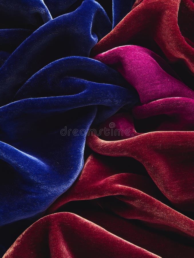 Colorful Velvet Fabrics with Smooth Textures. Stock Photo - Image of ...