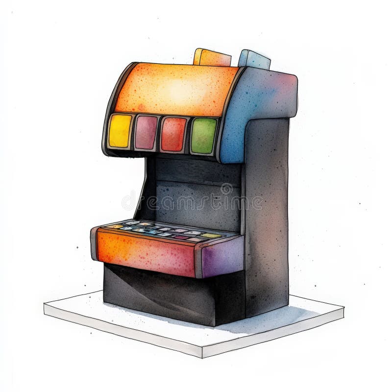 Colorful Vending Machine with Buttons Perfect for Illustrations or ...