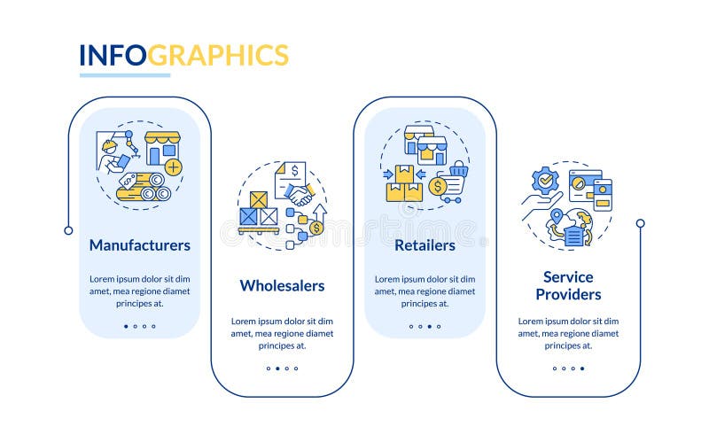 Colorful Vendor Management Layout with Line Icons Stock Vector ...