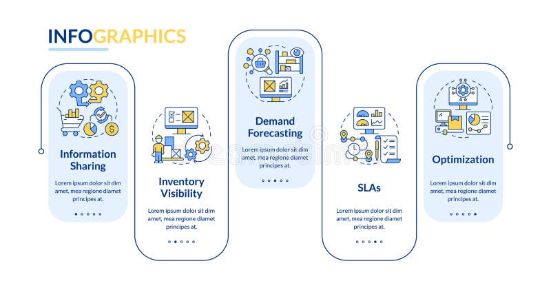 Colorful Vendor Management Layout with Linear Icons Stock Vector ...
