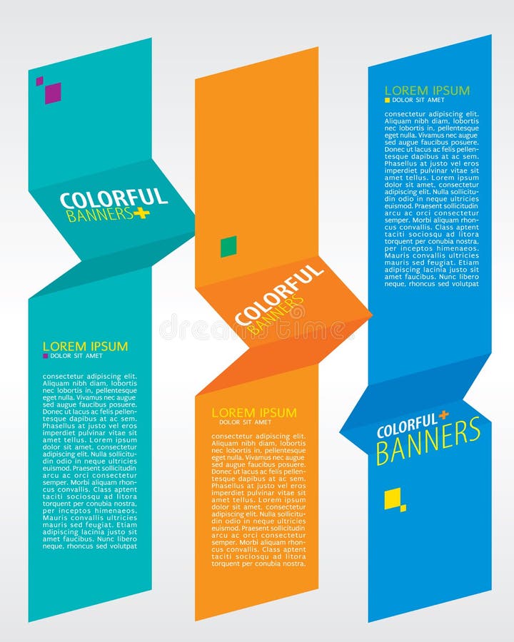 Colorful Vertical Banners. stock vector. Illustration of geometric ...