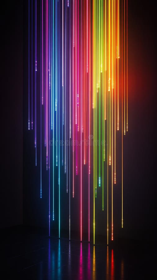 Colorful Vertical Lines and Dots Creating a Vibrant Abstract Design on ...