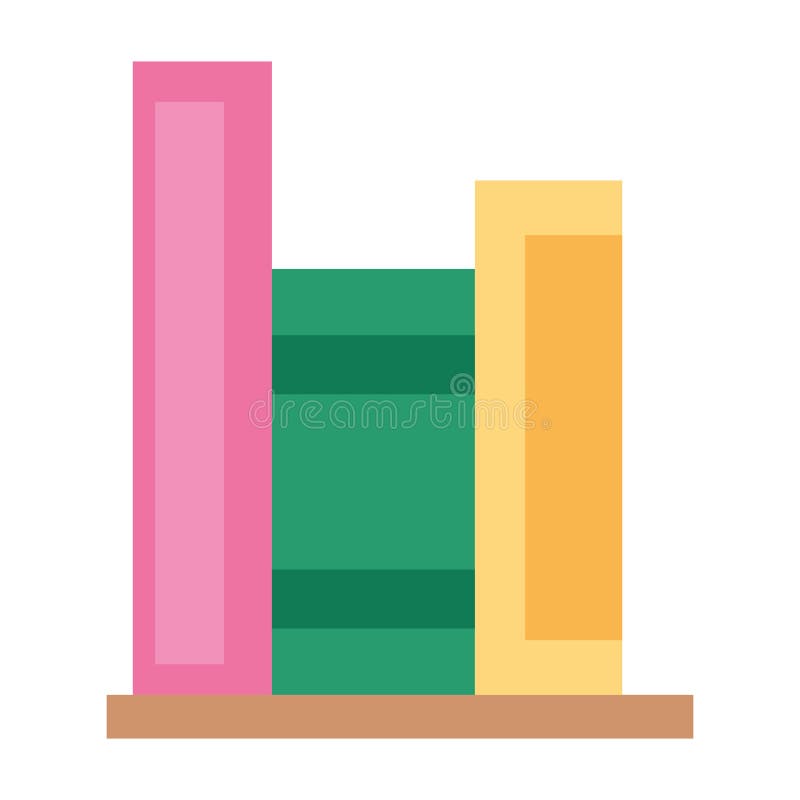 Colorful Vertical Stack of Books, Vector Stock Vector - Illustration of ...
