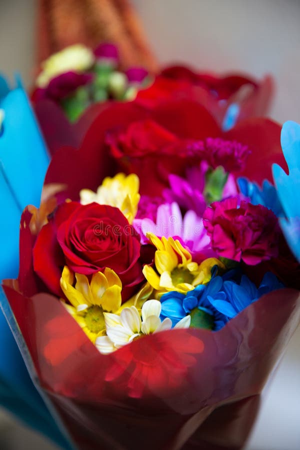 Vibrant Bouquet of Flowers. Stock Image - Image of iris ...
