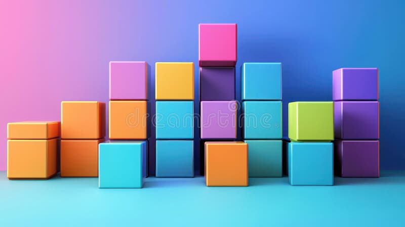 Colorful and Vibrant Digital Building Blocks Create Scalable Modular ...