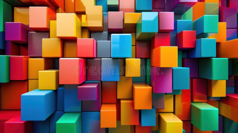 Colorful and Vibrant Digital Building Blocks Create Scalable Modular ...