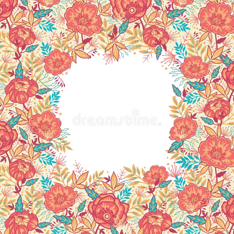 Colorful Vibrant Flowers on Dark Seamless Pattern Stock Vector ...