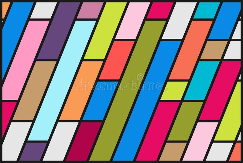 Colorful Vibrant Geometric Strip Line Background Design Vector Stock ...