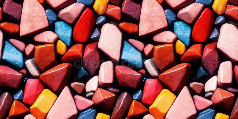 Colorful Vibrant Rocks Texture, Seamless Pattern, Top View Background Stock Photo - Image of ...