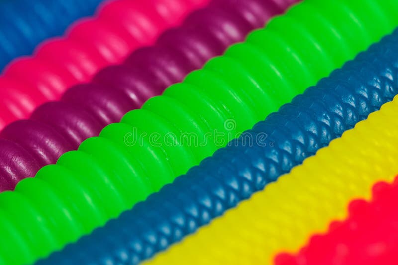 Colorful Vibrant Rubber Cylinder Shapes with Different Abstract ...