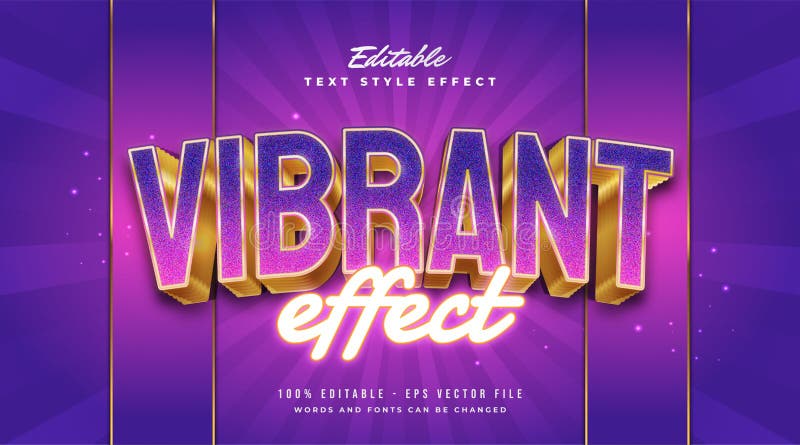 Colorful Vibrant Text Style with Embossed and Glowing Neon Effects ...