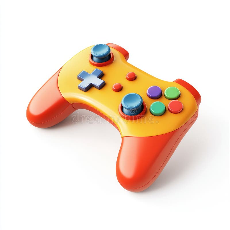 Colorful Game Controller: Joypad for Video Games Stock Illustration ...