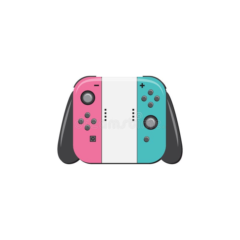 Colorful Video Game Controller or Joystick Flat Vector Illustration ...