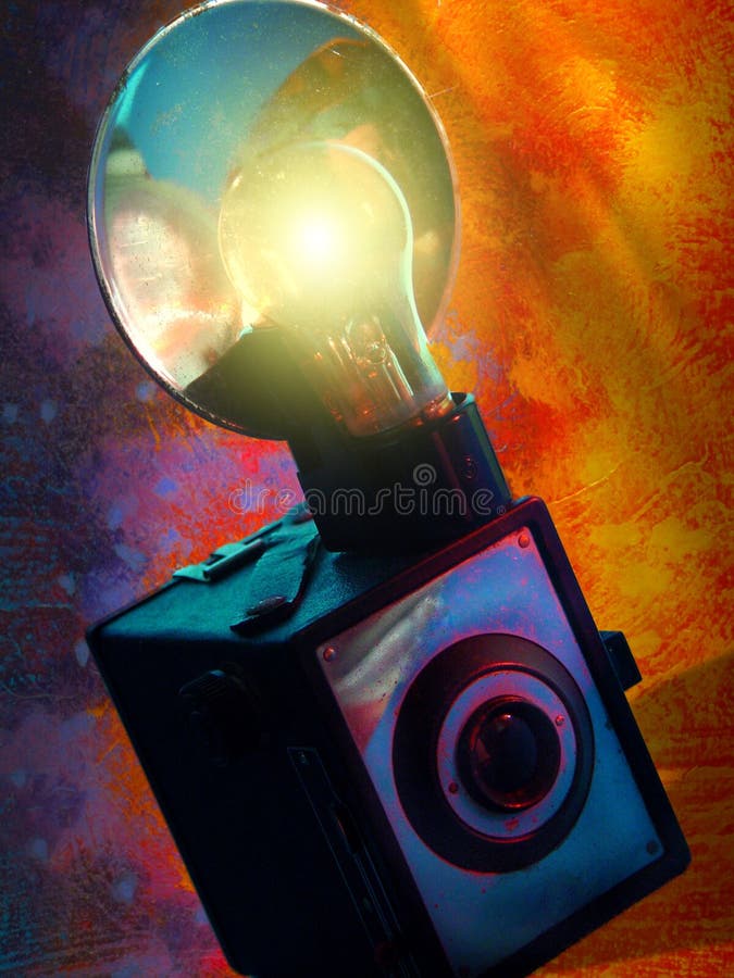 Colorful Vintage Camera stock photo. Image of cameras, cube - 395646