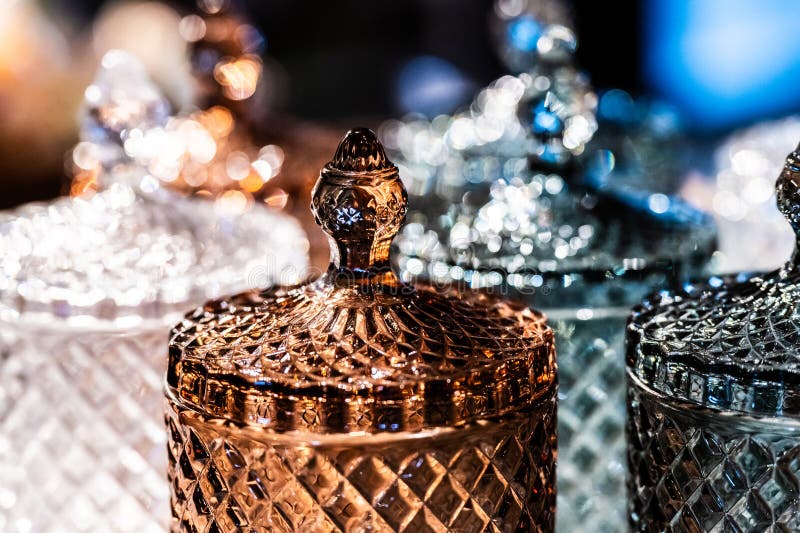 Colorful Vintage Candy Jars for Sale.. Stock Photo - Image of colored ...