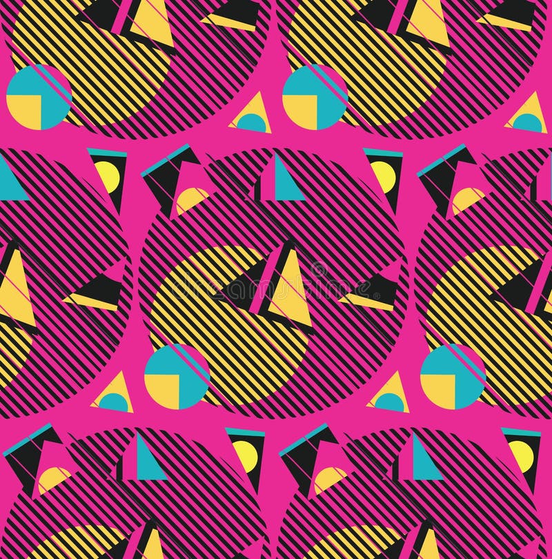 Colorful Vintage Geometric Patterns Stock Vector - Illustration of ...