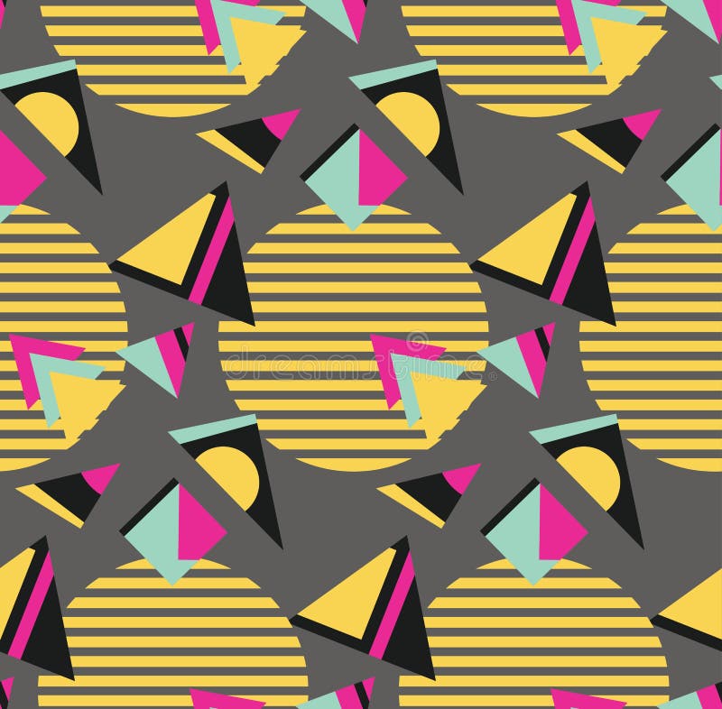 Colorful Vintage Geometric Patterns Stock Vector - Illustration of ...