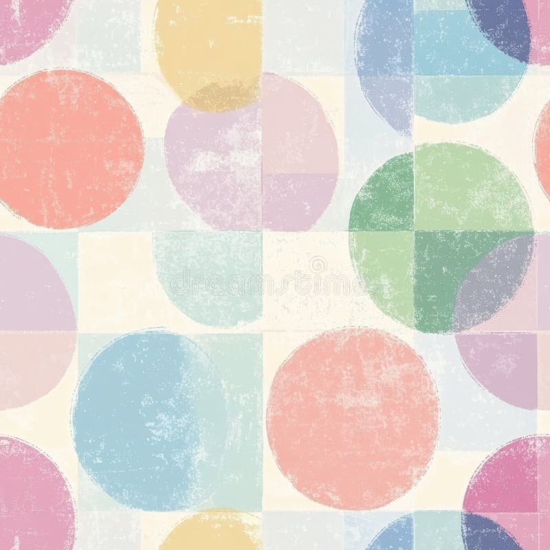 Colorful Vintage-Inspired Pastel Circle Pattern Background Stock Image ...